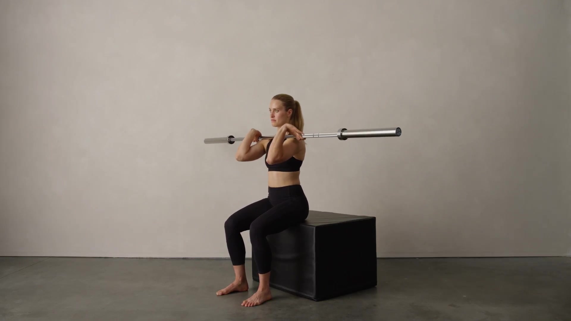 Front Squat to Box - Video, Instructions & Variations